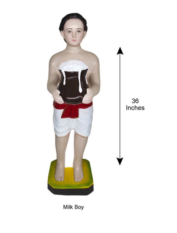 Buy Online Milk Boy| 36 inch Big Statues | Fiber Statues - Zion Arts ...